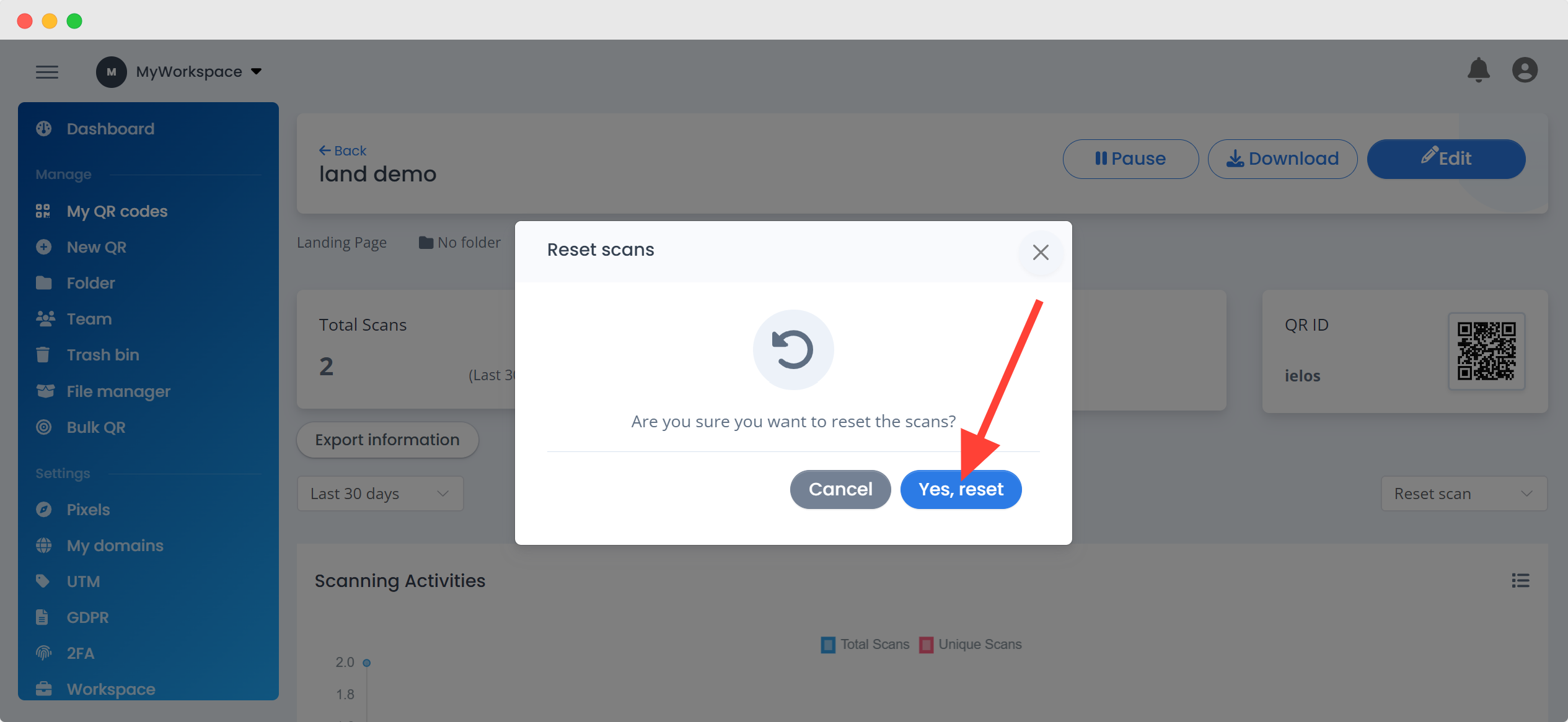 How to Reset QR Code Scans | ElkQR